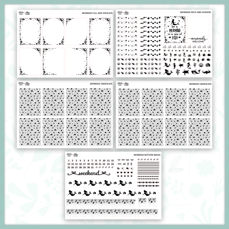 Printable Mermaid Foil Bundle – Alicia Craft