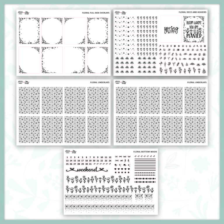 Printable Floral Foil Bundle – Alicia Craft