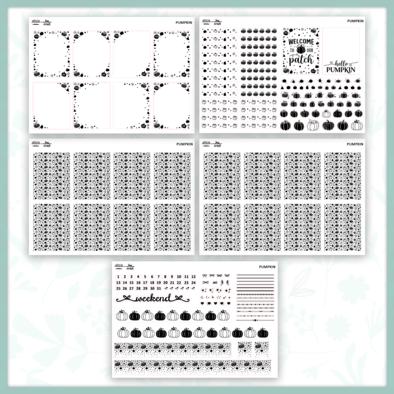 Printable Pumpkin Foil Bundle – Alicia Craft