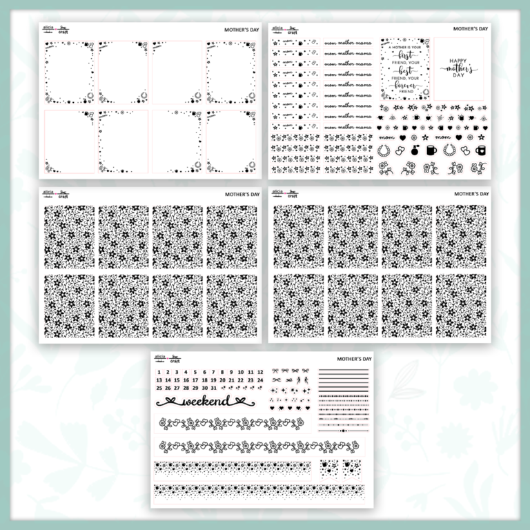 Printable Mother’s Day Foil Bundle – Alicia Craft