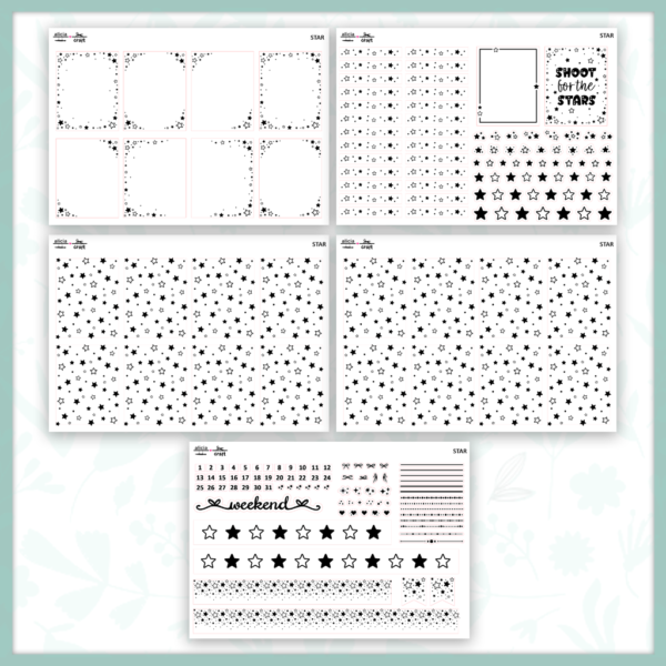 Printable Star Foil Bundle – Alicia Craft